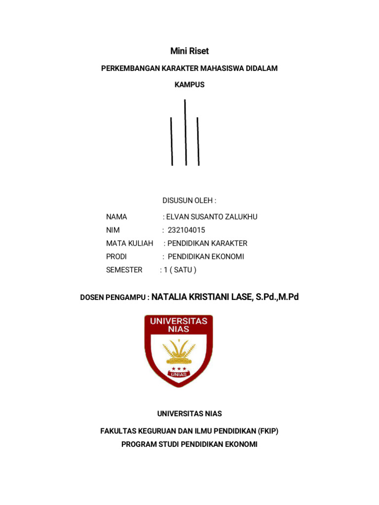 Mini Riset Elvan Susanto Zalukhu | PDF | Karier & Perkembangan