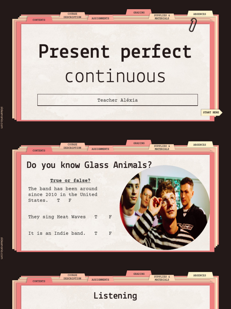 Present Perfect Continuous Lesson | PDF | Linguistics | Human Communication