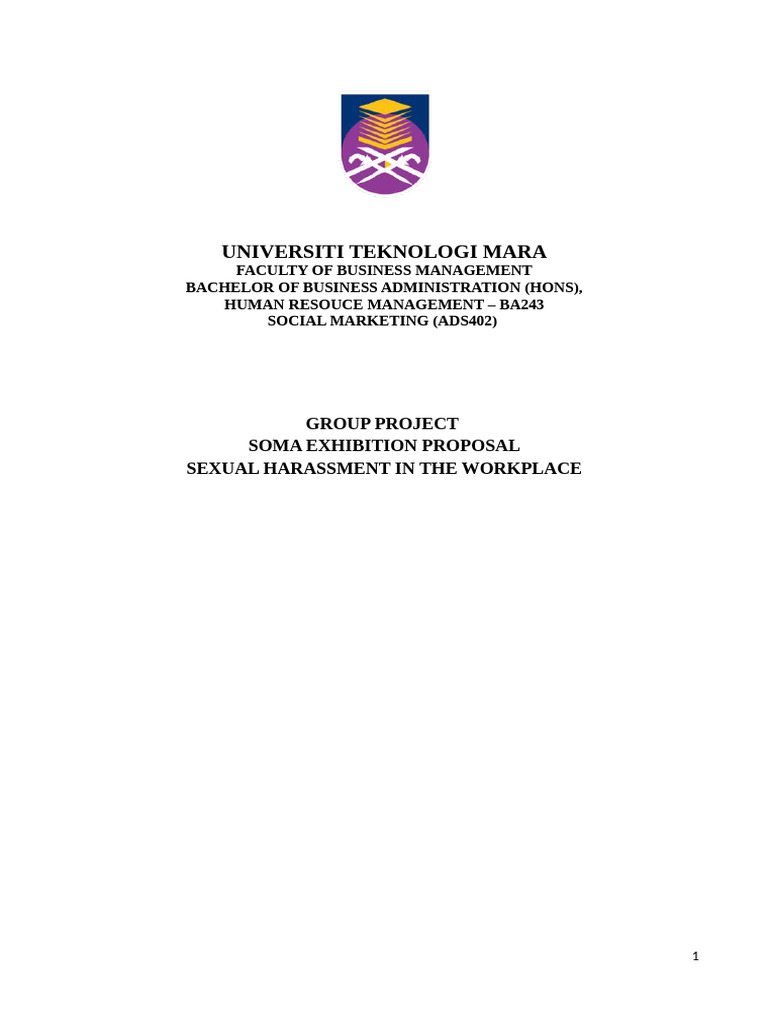Report Proposal Ads402 Social Marketing Report | PDF | Sexual Harassment | Employment