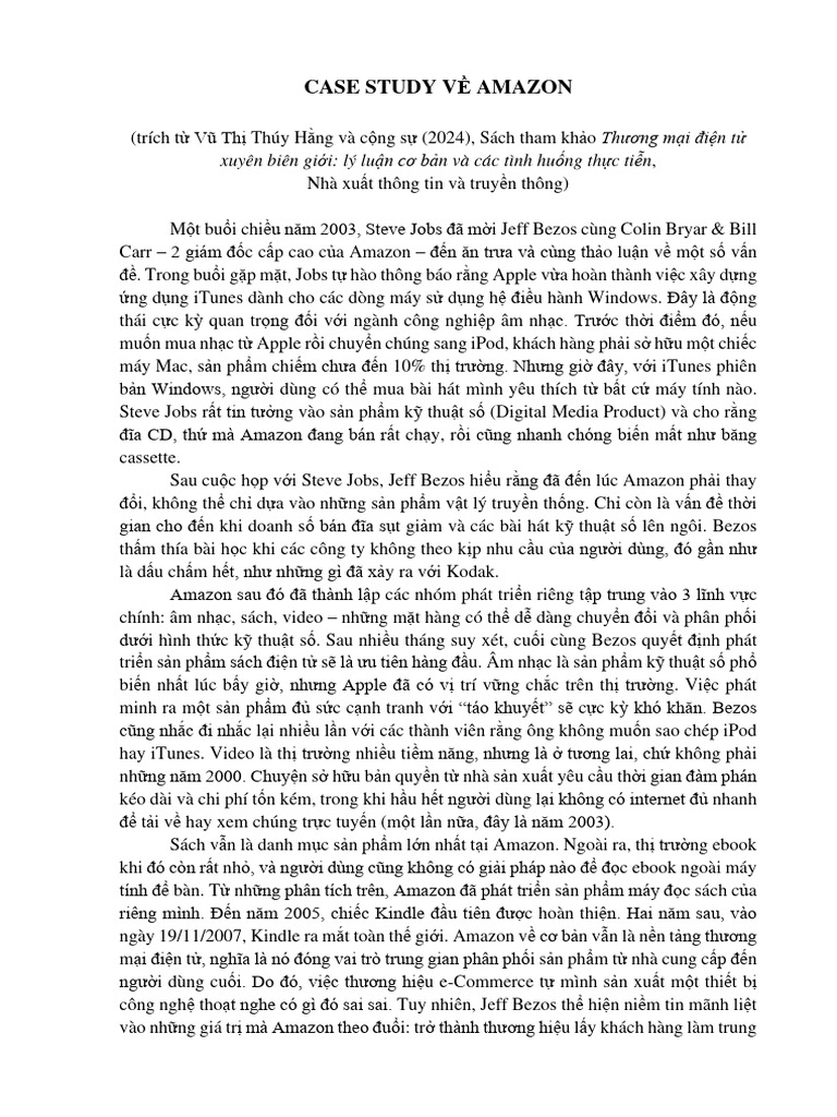 Case Study Amazon | PDF