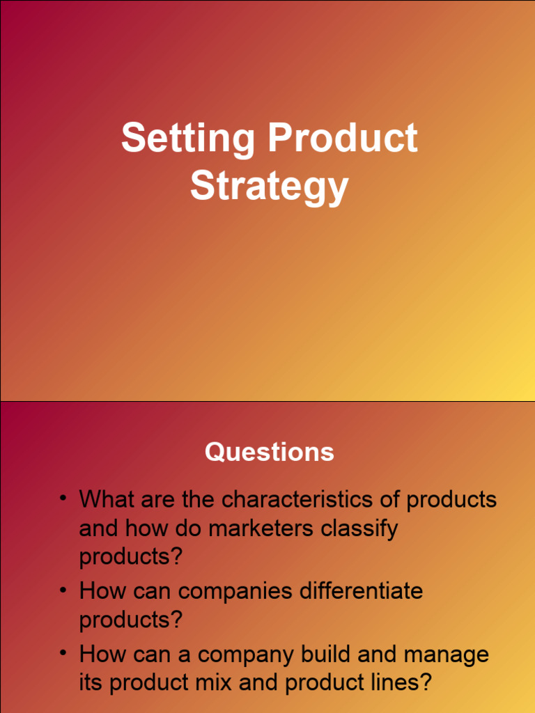 Product Strategy | PDF Product Strategy | PDF