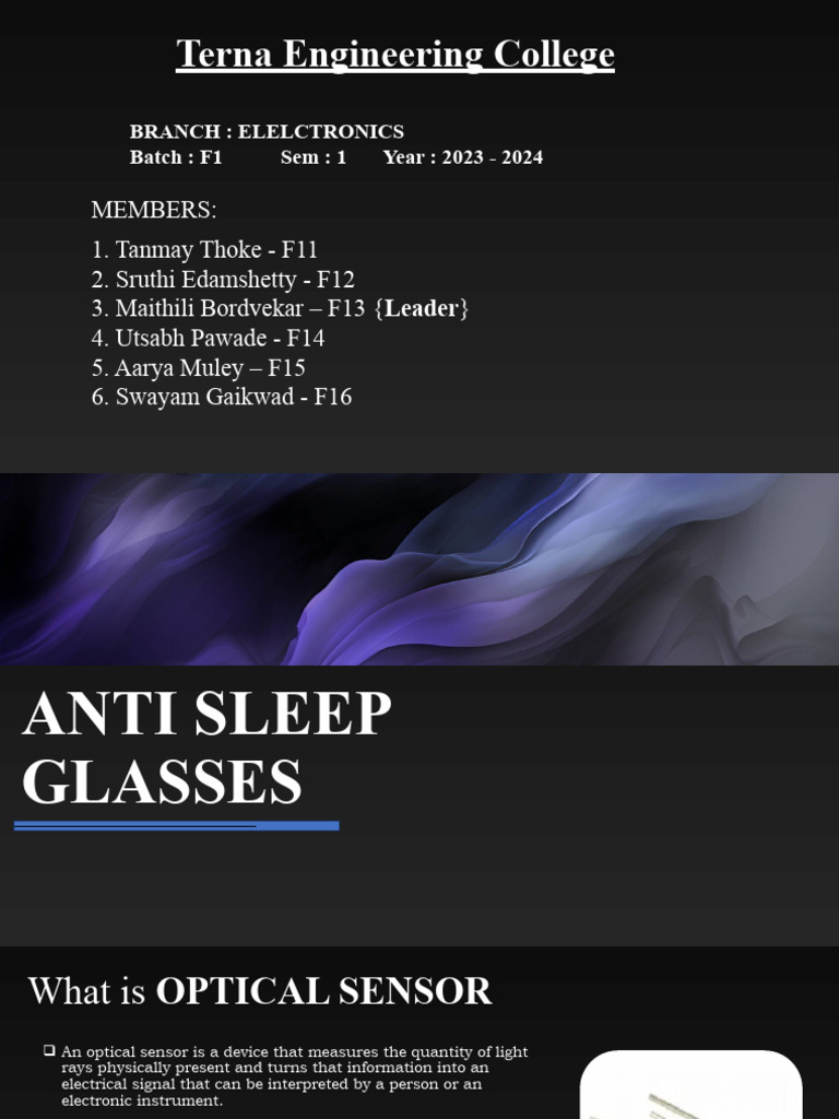 Anti Sleep Glasses | PDF