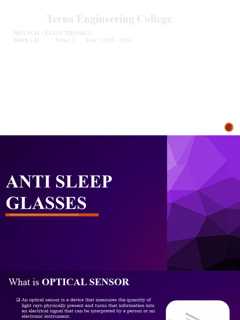 Anti Sleep Glasses | Download Free PDF | Optical Fiber | Glasses