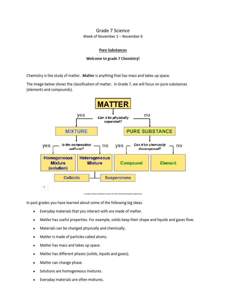 Understanding Pure Substances in Chemistry | PDF | Chemical Elements ...