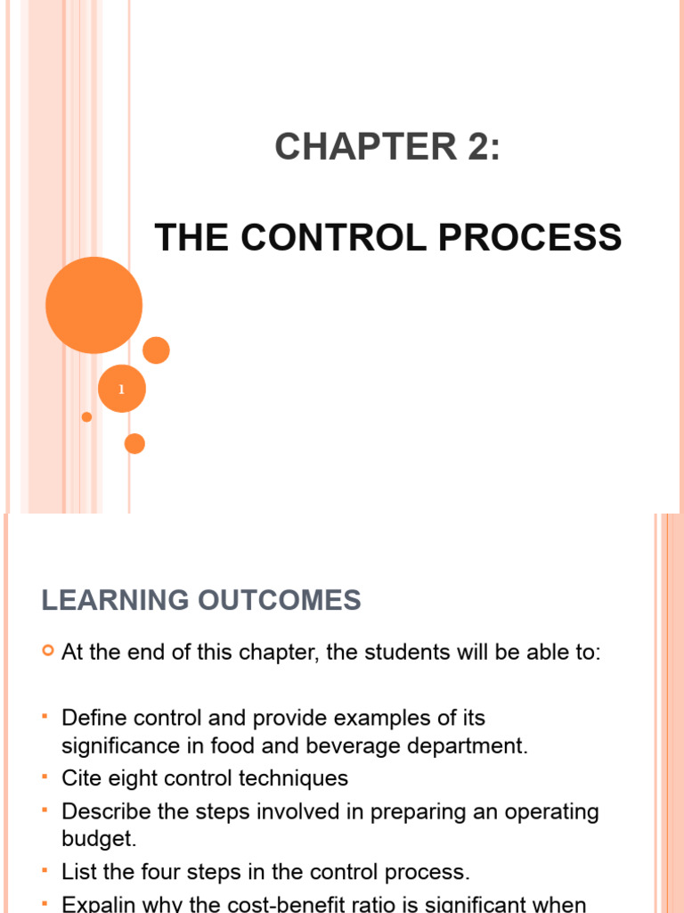 Chapter 2 The Control Process | PDF | Budget | Profit (Economics)