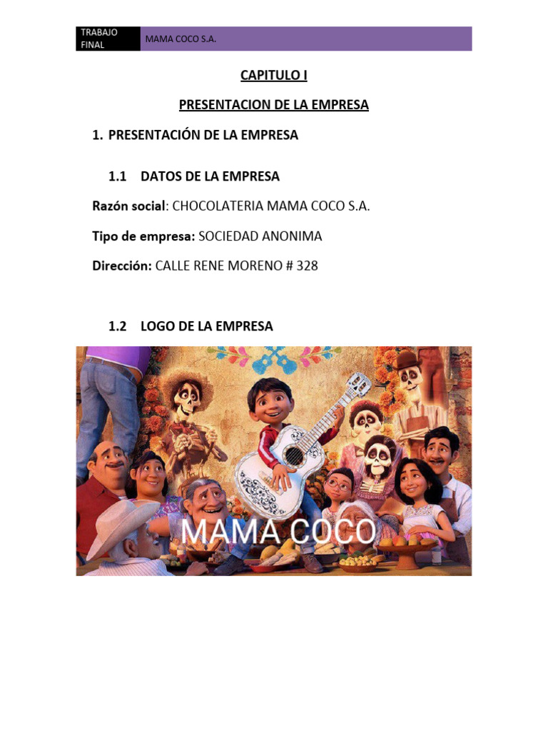 Chocolatería Mama Coco: Innovación y Calidad | PDF