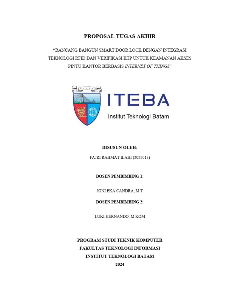 Proposal Tugas Akhir (Bab1) | PDF