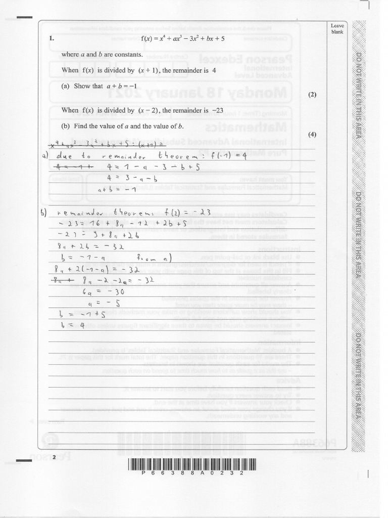 Pure_2_mock_exam math | PDF