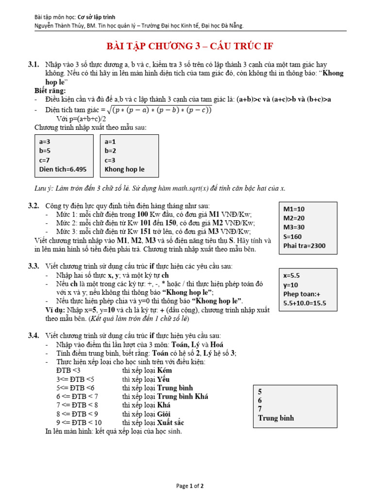 Exercise Chapter3 (Part1) | PDF