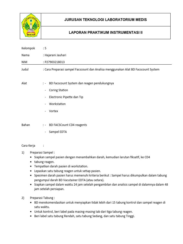 6 BD Facscount System | PDF | Sains & Matematika