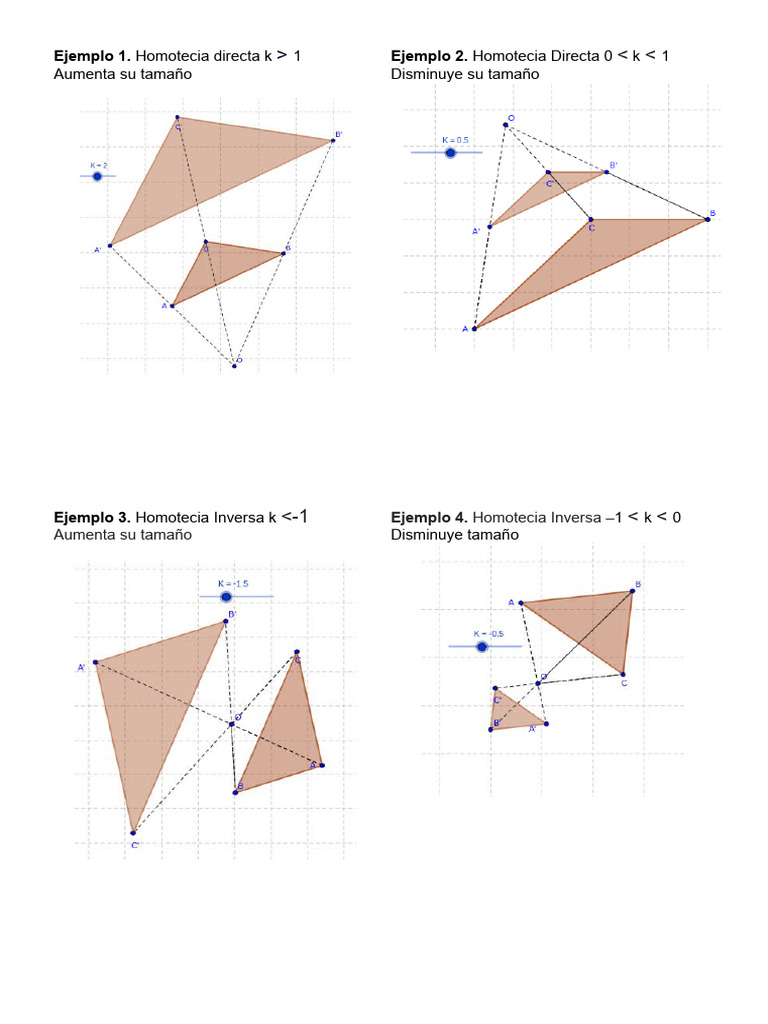 Ejercicios Homotecia | PDF