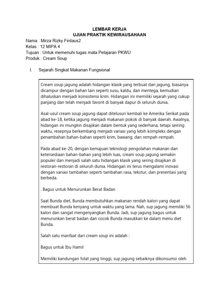 Lembar Kerja Pkwu Done Euy | PDF