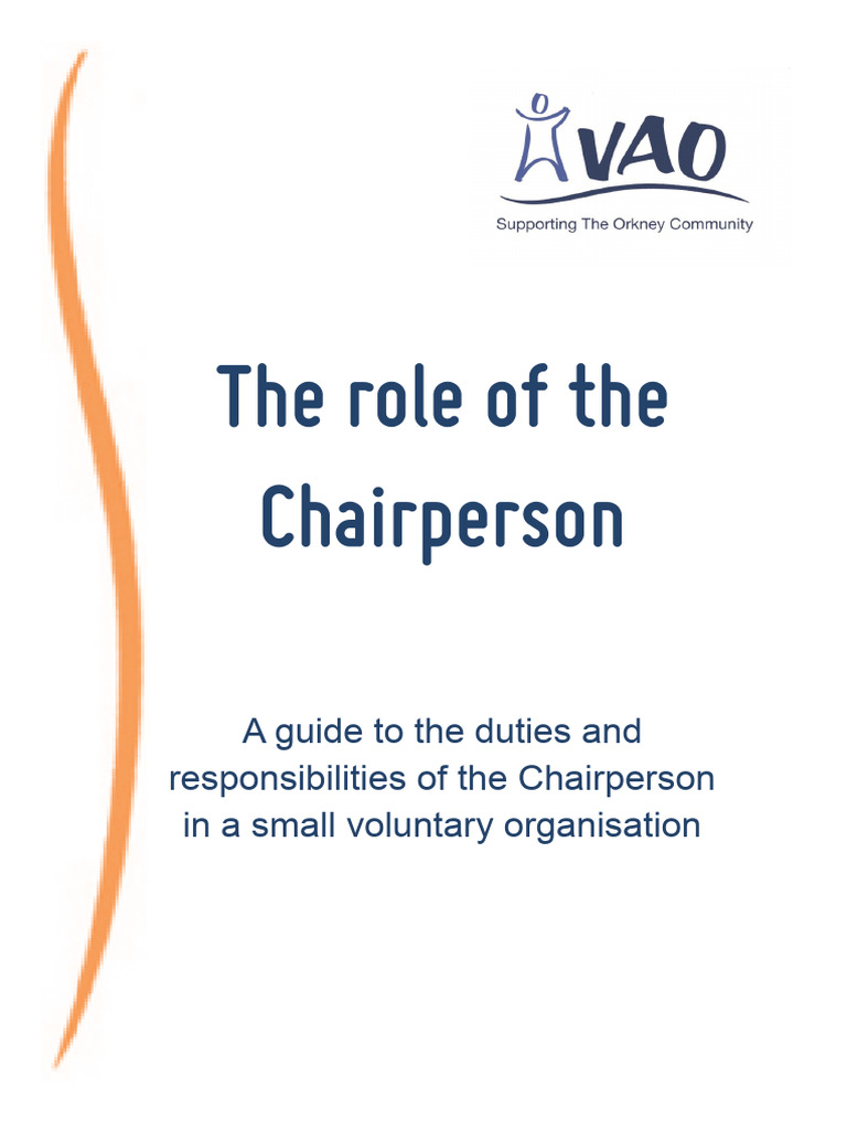 Chairperson | Download Free PDF | Agenda (Meeting) | Committee