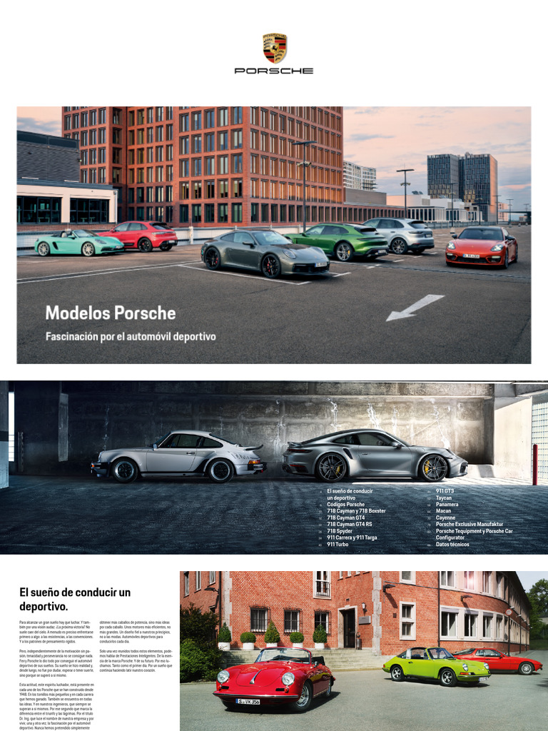 Modelos Porsche | PDF | Vehículos con tracción trasera | Cupés