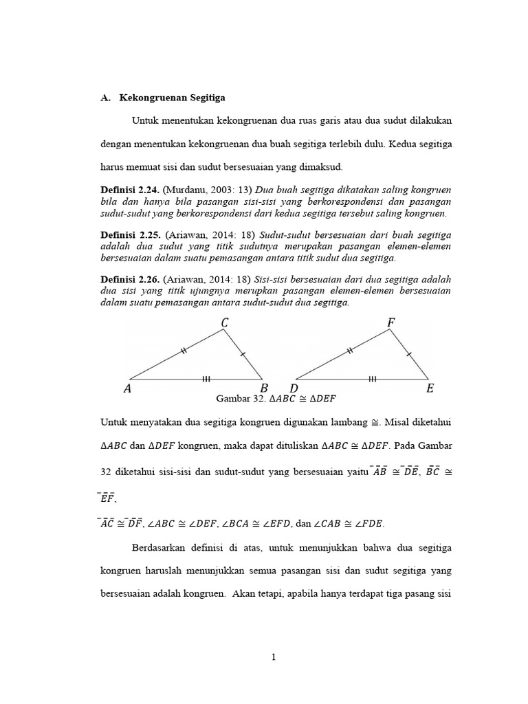 Kekongruenan Segitiga | PDF