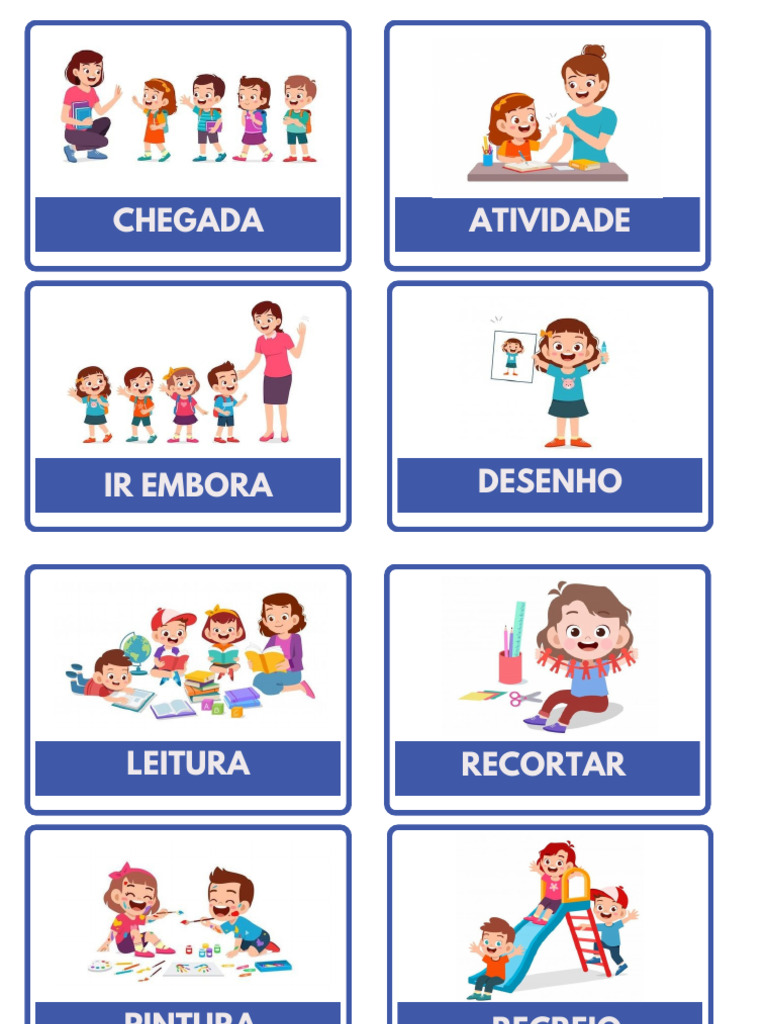 Rotina Visual Escolar para Autistas | PDF | Artes Linguísticas e Disciplina