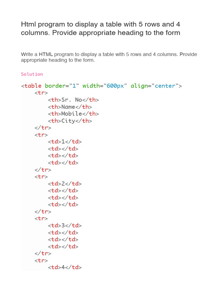 Web Designing and Publishing Practical Questions | PDF | Html | World Wide Web