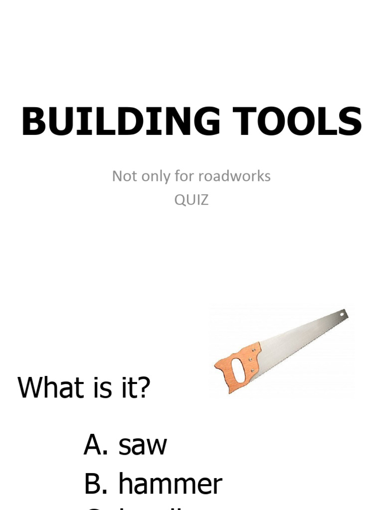 Building Tools - Quiz | PDF