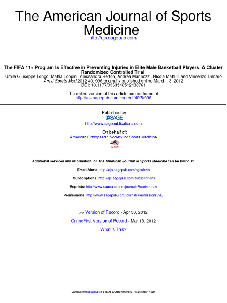 fifa 11 | PDF | P Value | Human Leg