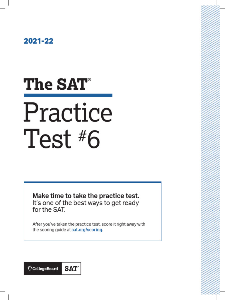 Sat Practice Test 6 | PDF | Sat | Standardized Tests