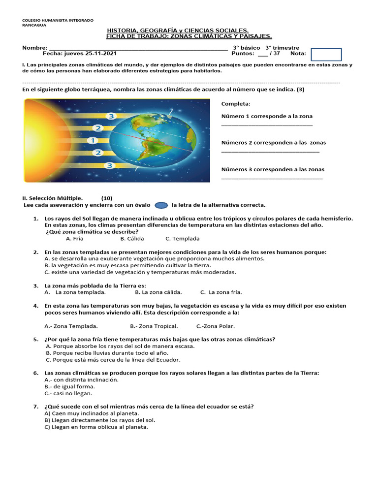 Zonas Climáticas y Paisajes para Niños | PDF | Clima | Zona tropical