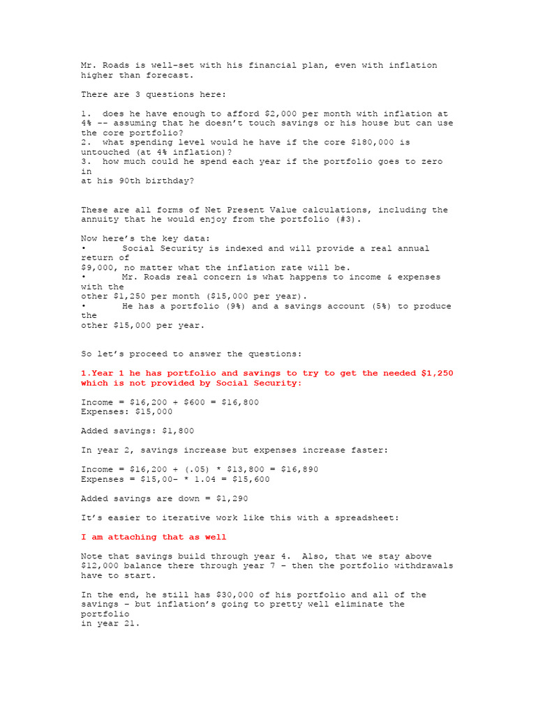 Alfred Road | PDF | Interest | Present Value