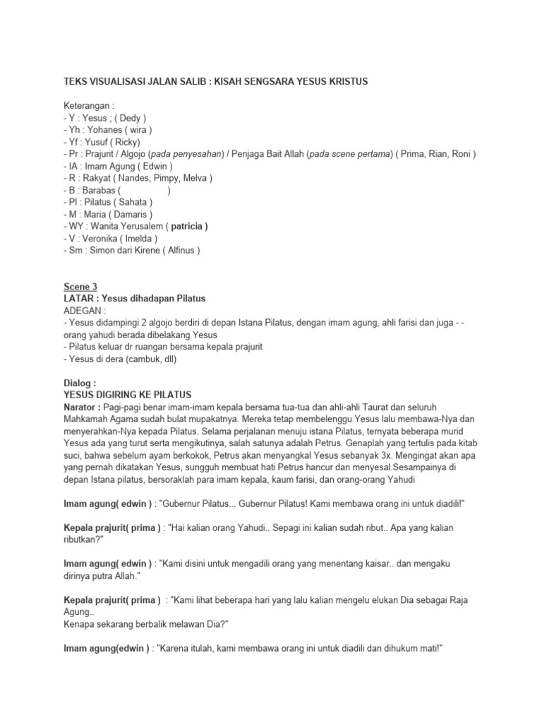 TEKS VISUALISASI JALAN SALIB | PDF