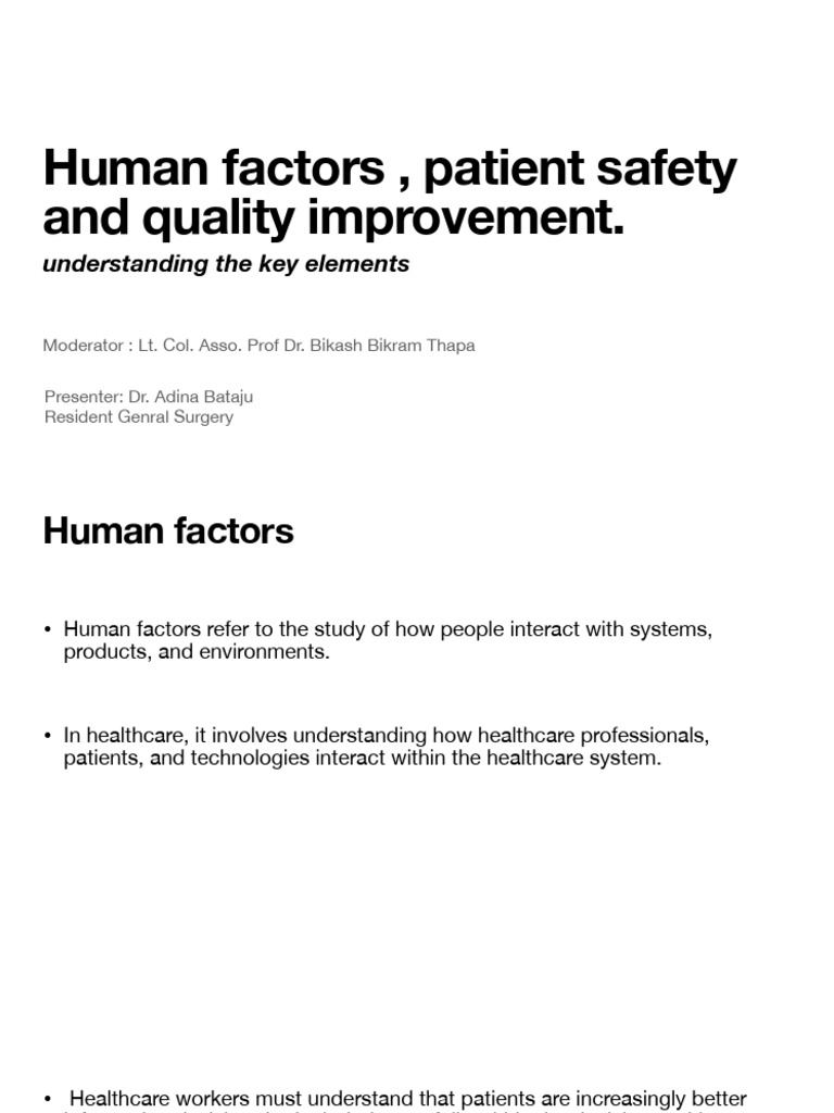 Human Factors | PDF | Patient Safety | Surgery
