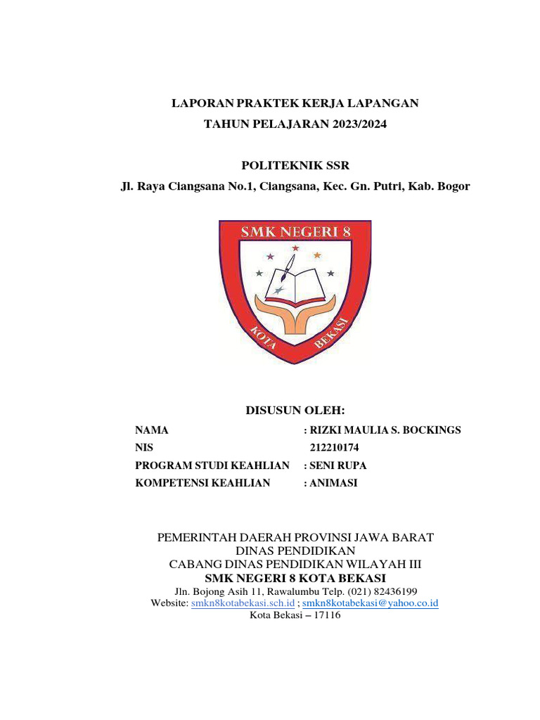 Laporan PKL di Politeknik SSR 2024 | PDF