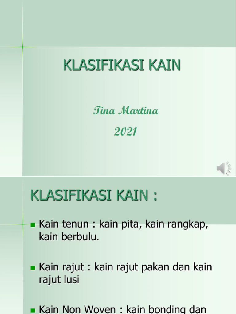 Klasifikasi Kain | PDF