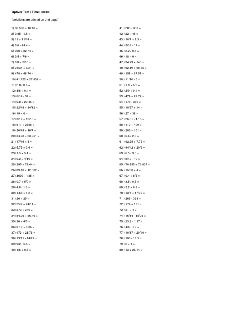 Optiver Test - 2024 - 02 - 05 - 07 - 57 - 53 | PDF | Teaching Methods ...