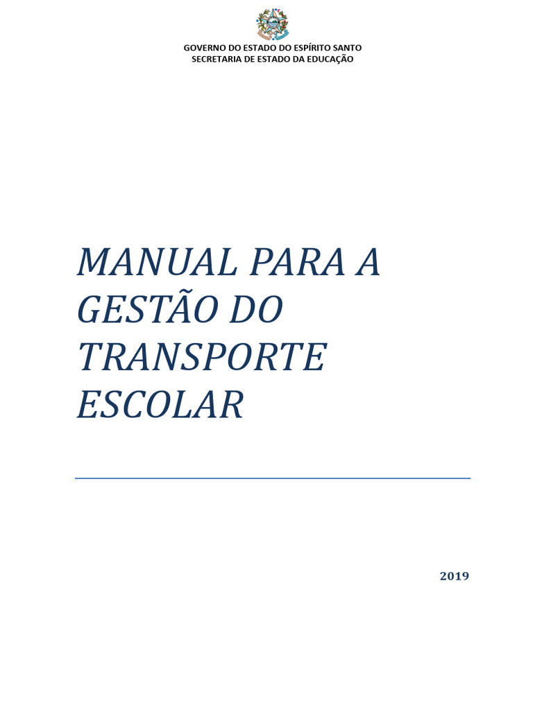 Manual Transporte Escolar - Atualizado | PDF