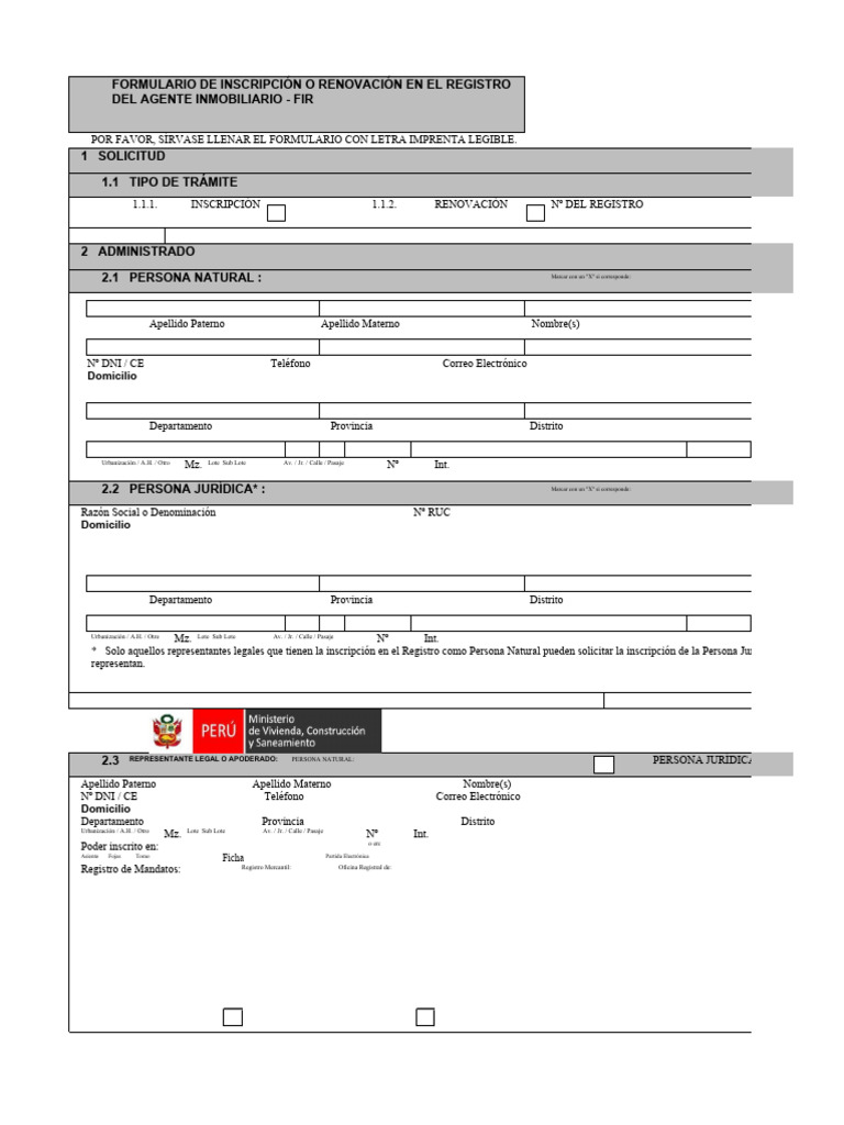 Formulario FIR | PDF