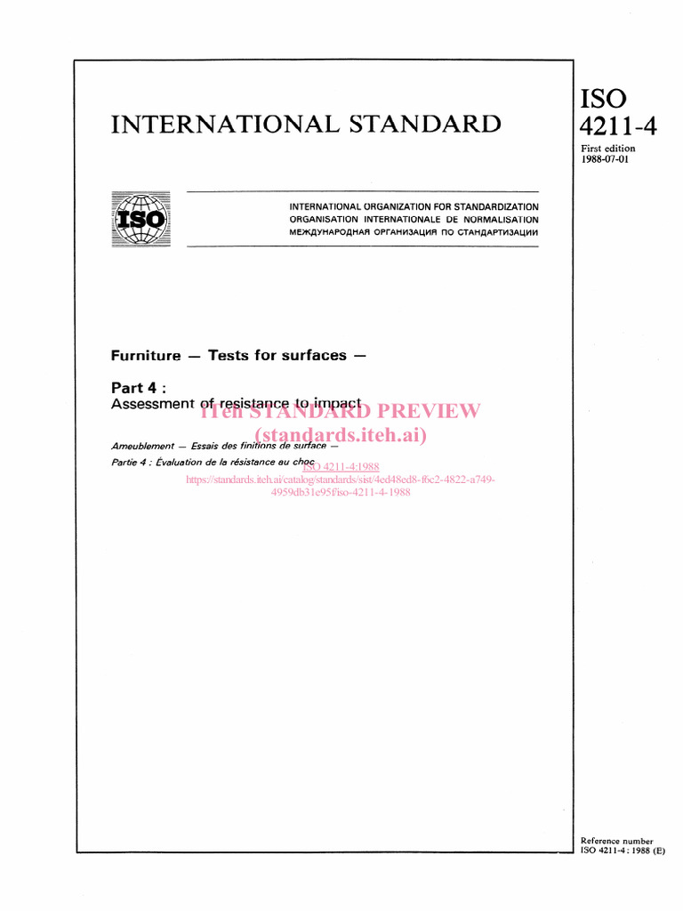 Iso 4211 4 1988 | PDF | International Organization For Standardization