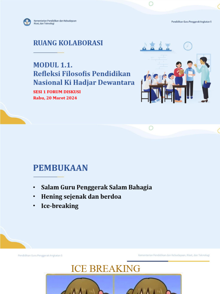 Sesi 1 - PPT Ruang Kolaborasi Modul 1.1 Angkatan 10 | PDF | Karier ...