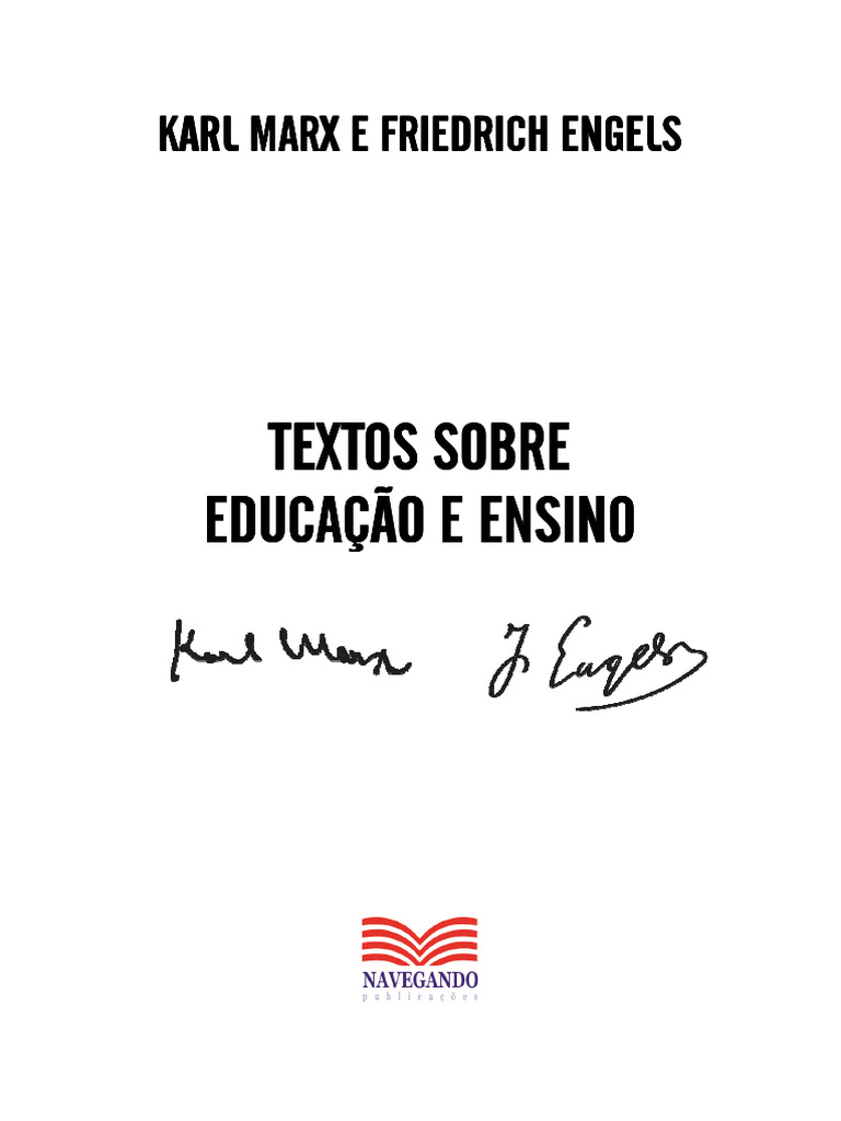 Karl Marx e Friedrich Engels: Textos Sobre Educação e Ensino | PDF ...