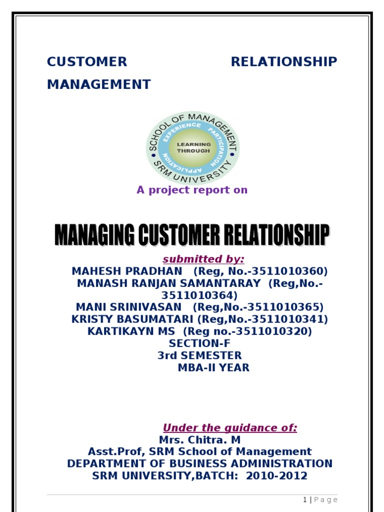 Customer Relationship Management | PDF | Retail | Customer Relationship ...