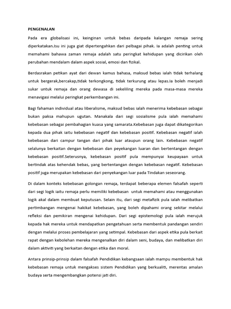 Falsafah Intro and Conclusion | PDF