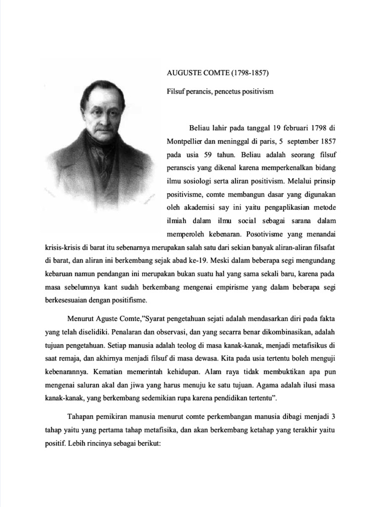 PDF Auguste Comte Compress | PDF