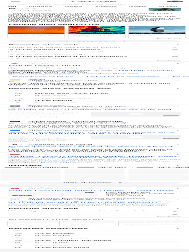 What Is Dune Movie About - Google Search | PDF