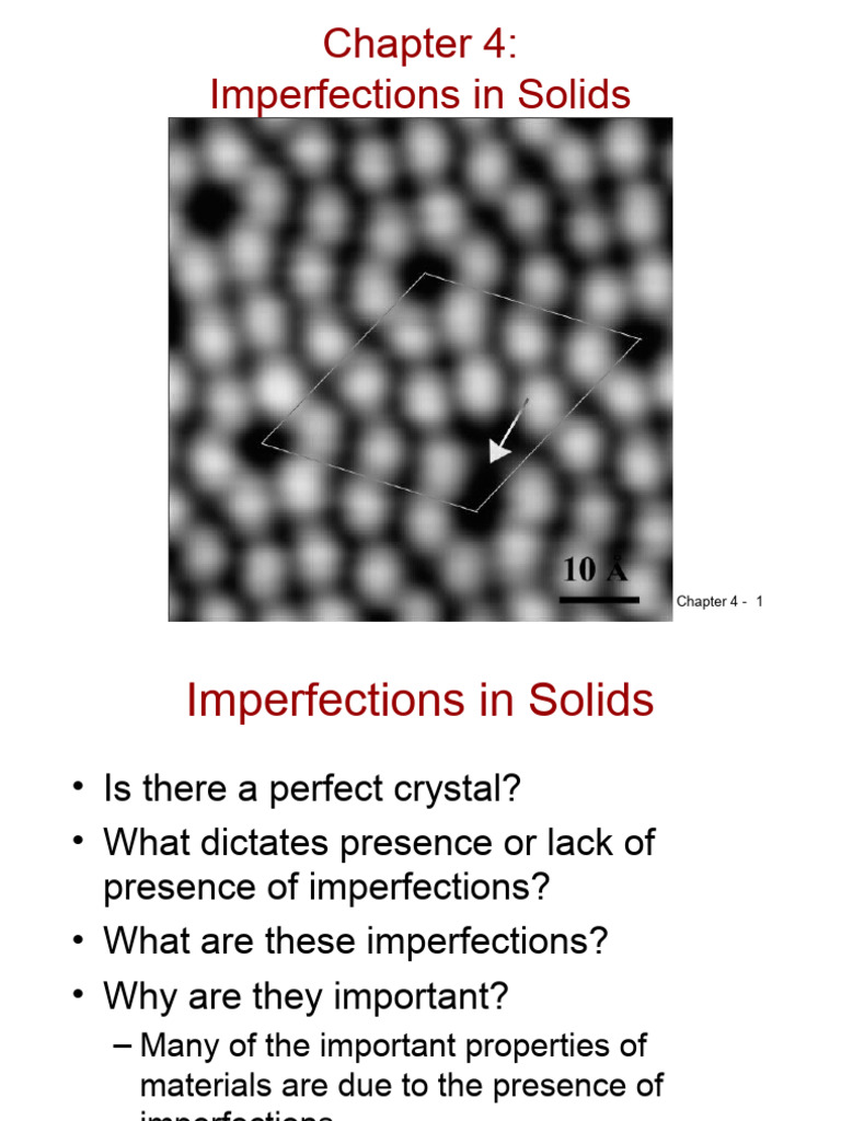 CH 04 | PDF | Crystallographic Defect | Ion