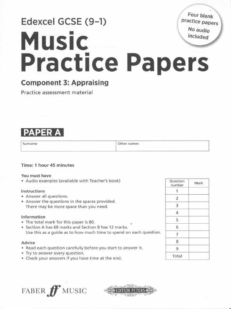 Edexcel Practice Listening - PAPER A | PDF