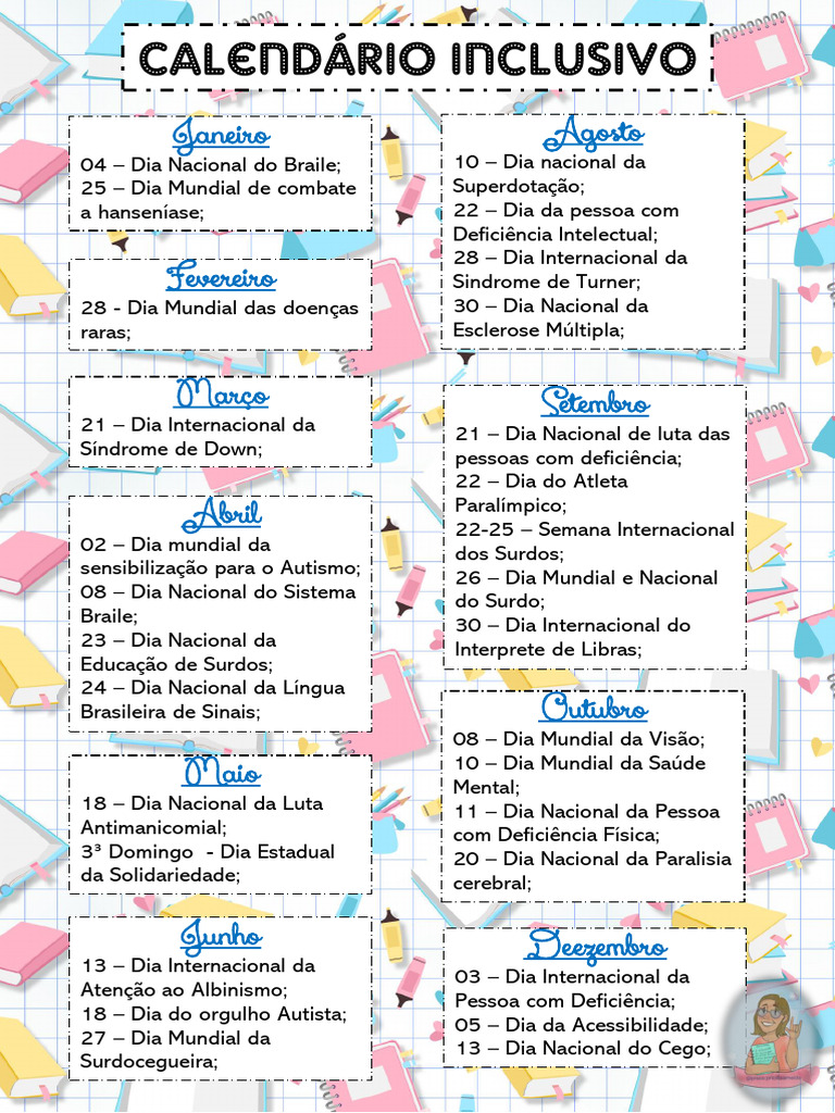 Calendário Inclusivo | PDF