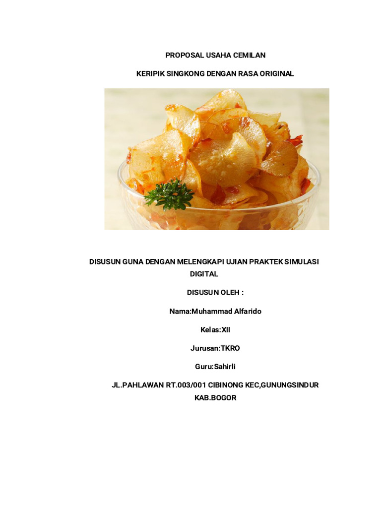 Cara Membuat Kripik Singkong | PDF