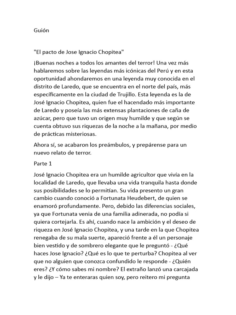 Leyenda del Pacto de Chopitea | PDF | Novela negra, policíaca y suspenso