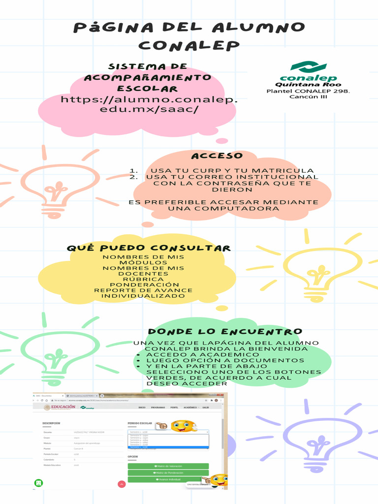 PÃ¡gina Del Alumno Conalep | PDF