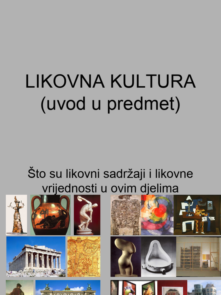 PR.2 - LIKOVNA KULTURA - Uvod U Kolegij | PDF