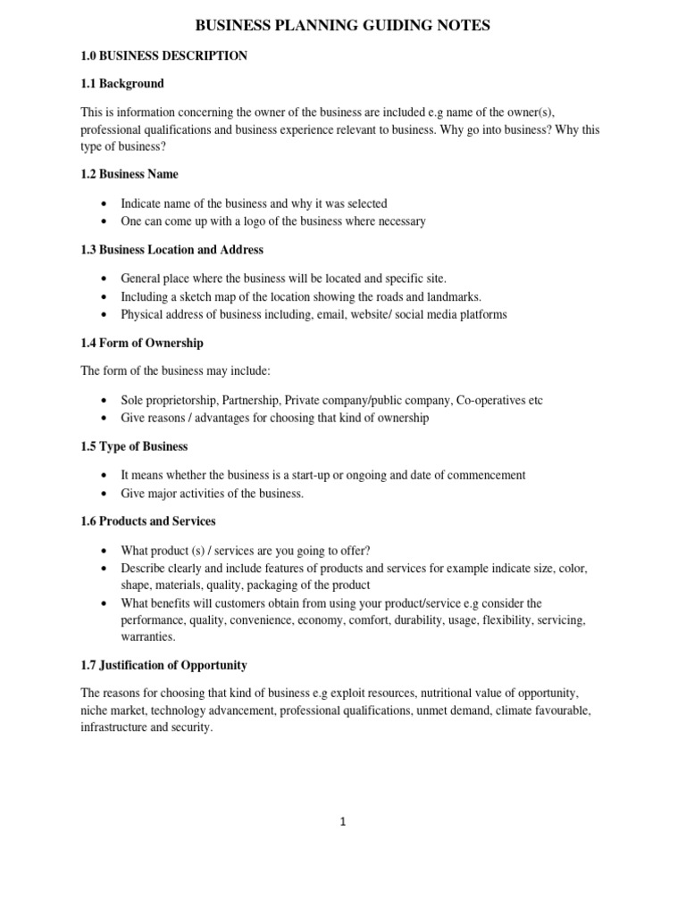 Business Planning Notes Revised New | PDF | Working Capital | Revenue