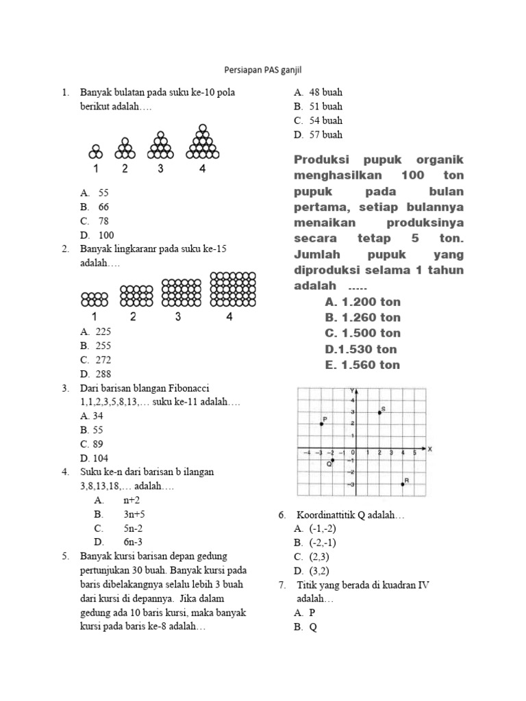 Persiapan PAS Ganjil Kelas 8 Kur 2013 | PDF