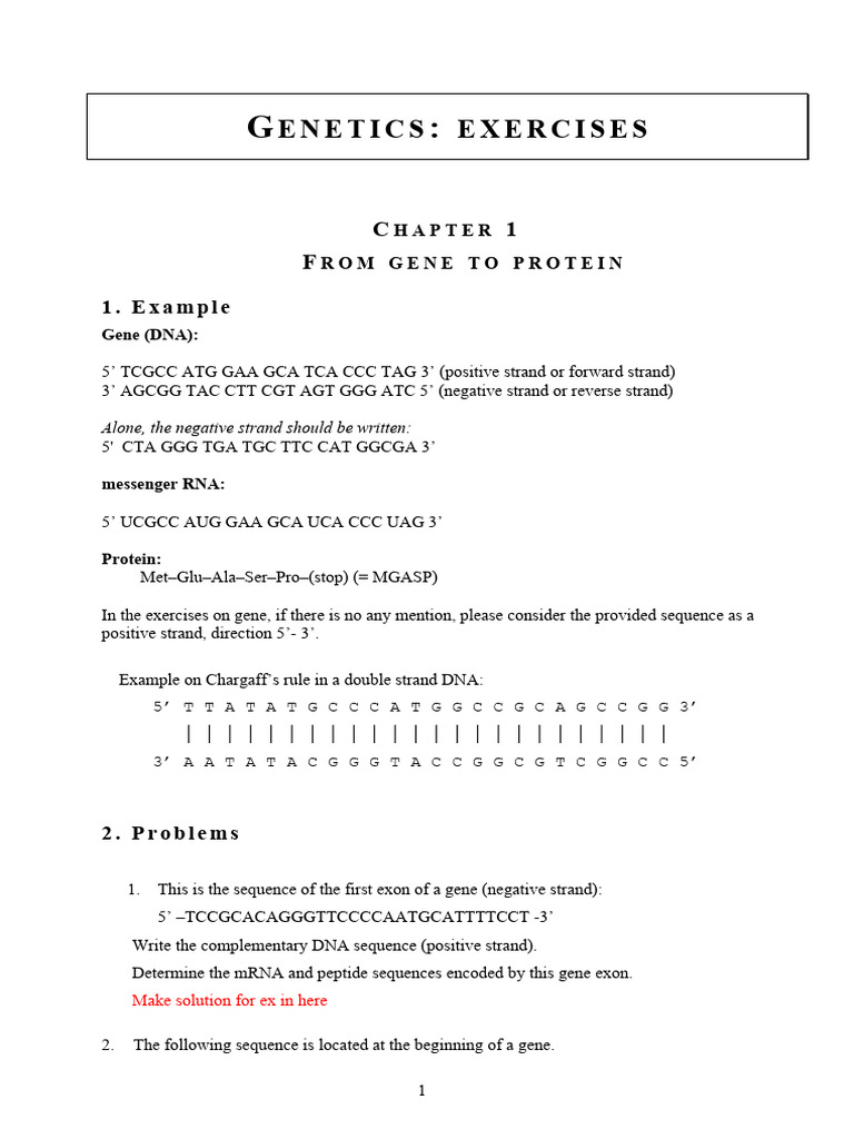 Exercises Genetics USTH2022 | PDF | Science & Mathematics
